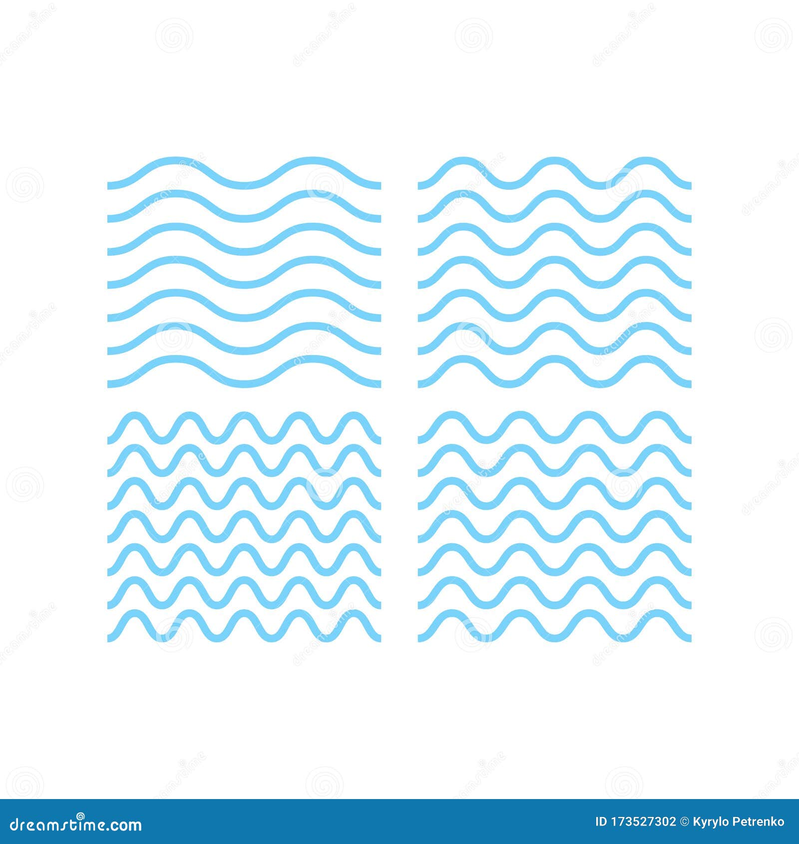 Wave Water Line Abstract White Background Vector Stock Illustration ...