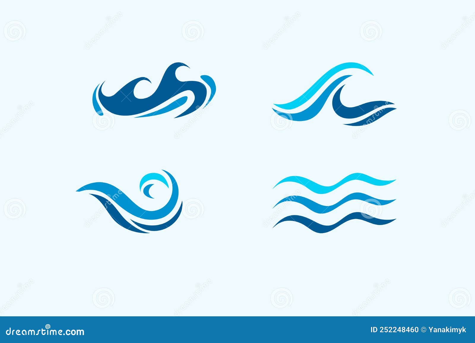 Wave Water Sea Design Logo. Simple Element. Vector Illustration Stock ...