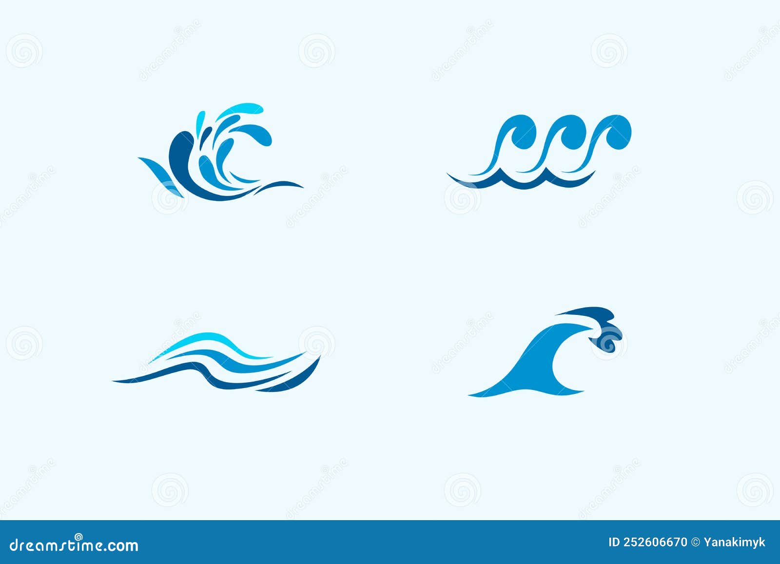 Wave Water Sea Design Logo. Simple Element. Vector Illustration Stock ...