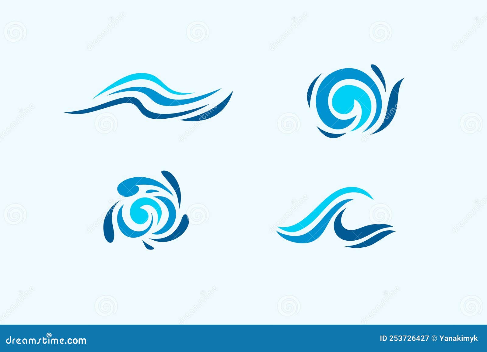 Wave Water Sea Design Logo. Simple Element. Vector Illustration Stock ...