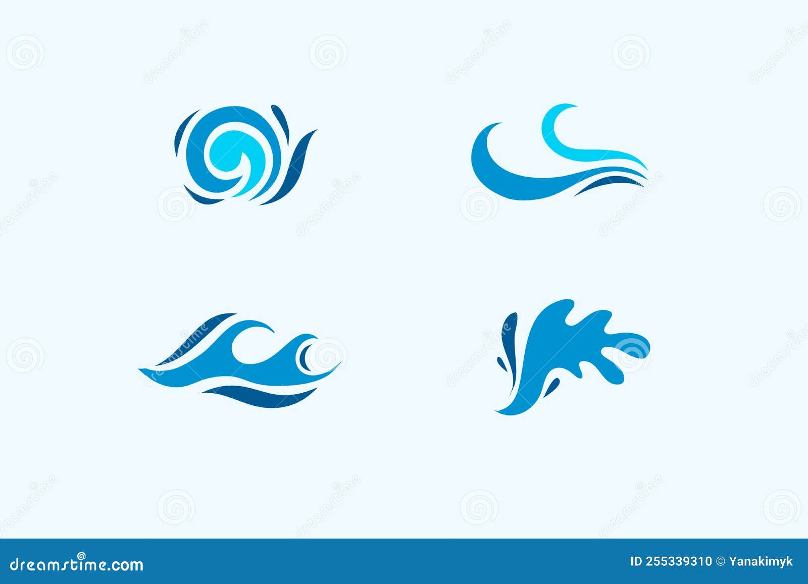 Wave Water Sea Design Logo. Simple Element. Vector Illustration Stock ...