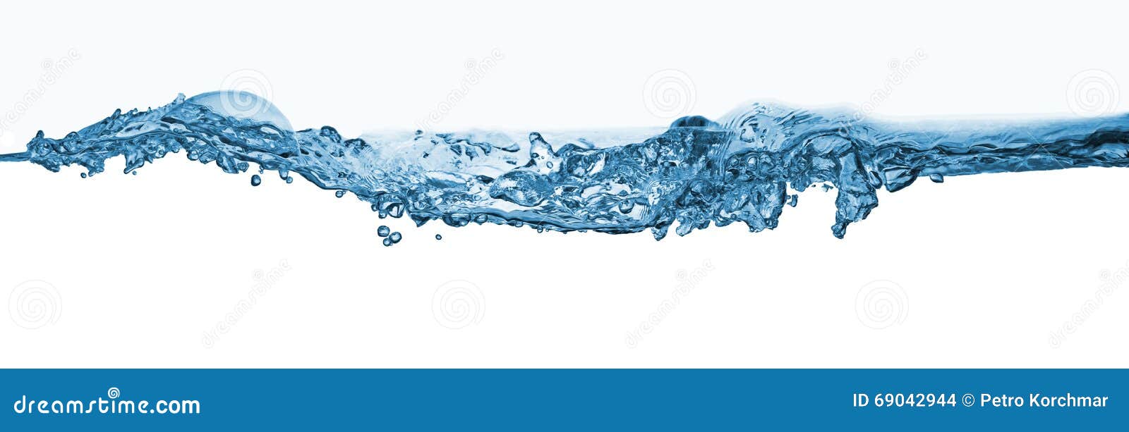 Wave. Water Splashing Over White Background Stock Photo - Image of blue ...
