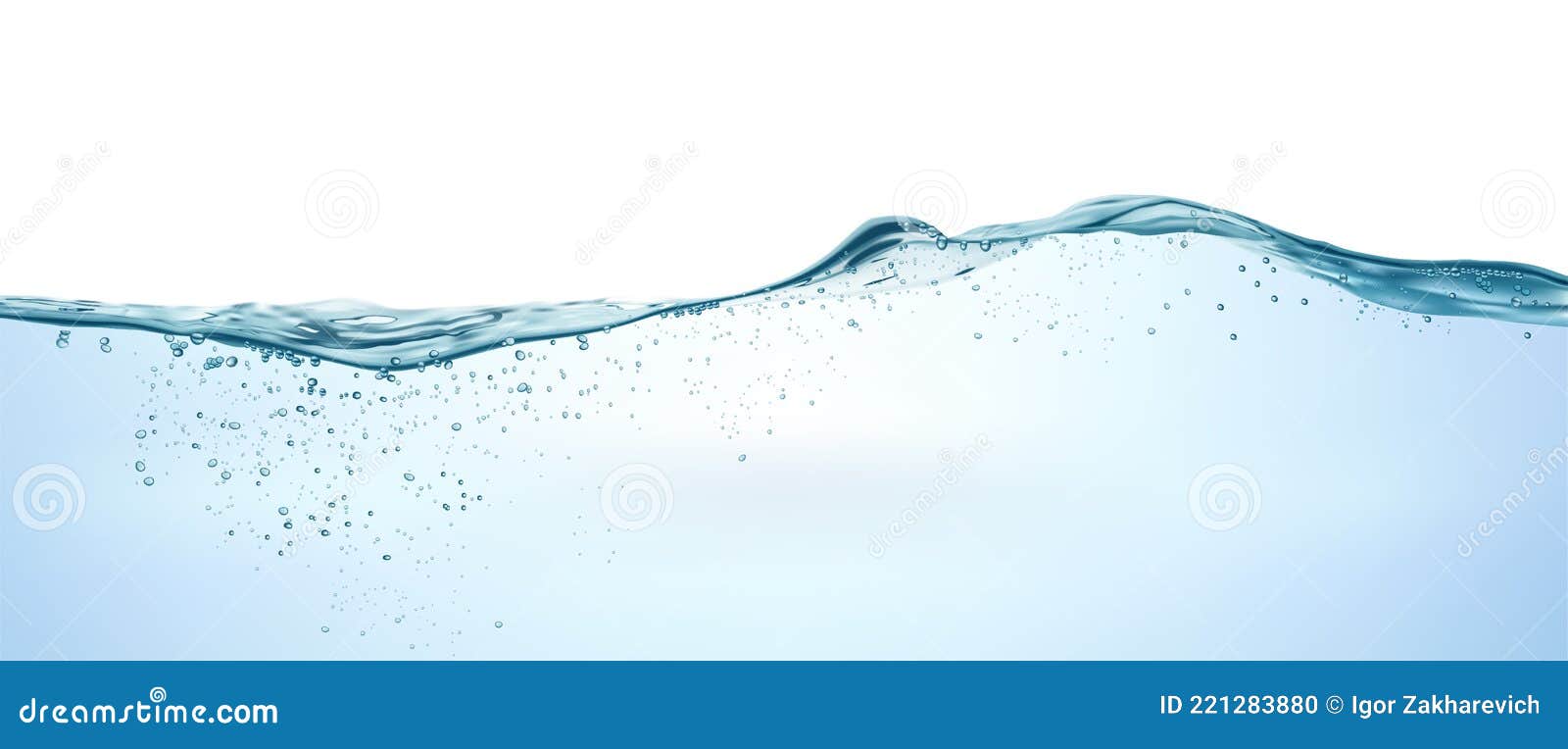 Wave Water Surface with Bubbles. Vector Stock Illustration ...