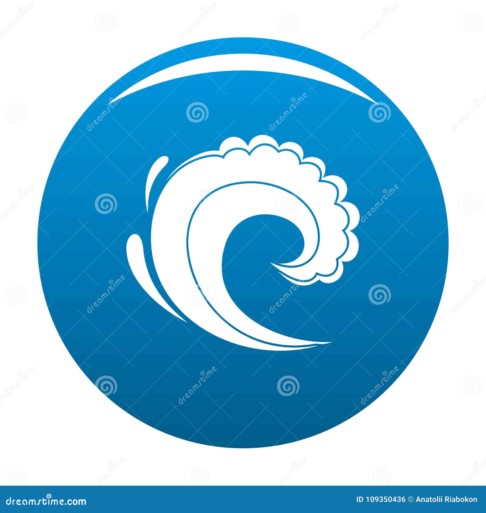 Wave Water Surfing Icon Blue Vector Stock Vector - Illustration of ...