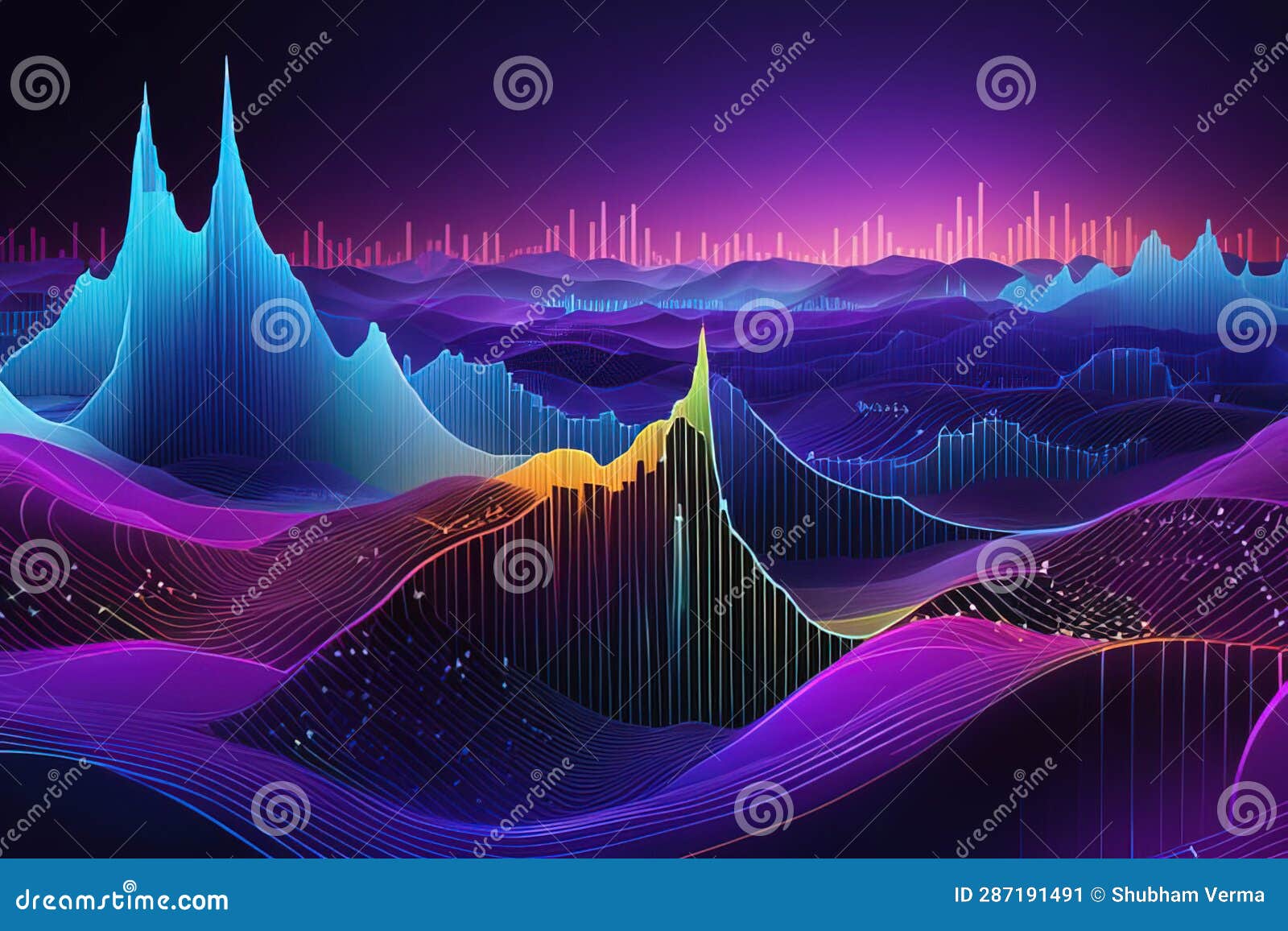 Wave Wave of Abstract Lines, Dynamic and Rainbow Dynamic Colors on ...