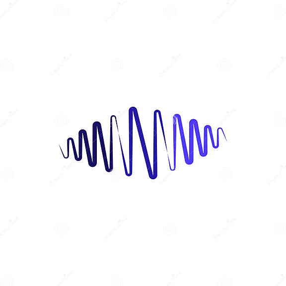 Wave Wavelength Frequency Icon Logo Vector Design Stock Vector ...