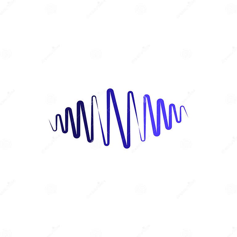Wave Wavelength Frequency Icon Logo Vector Design Stock Vector ...