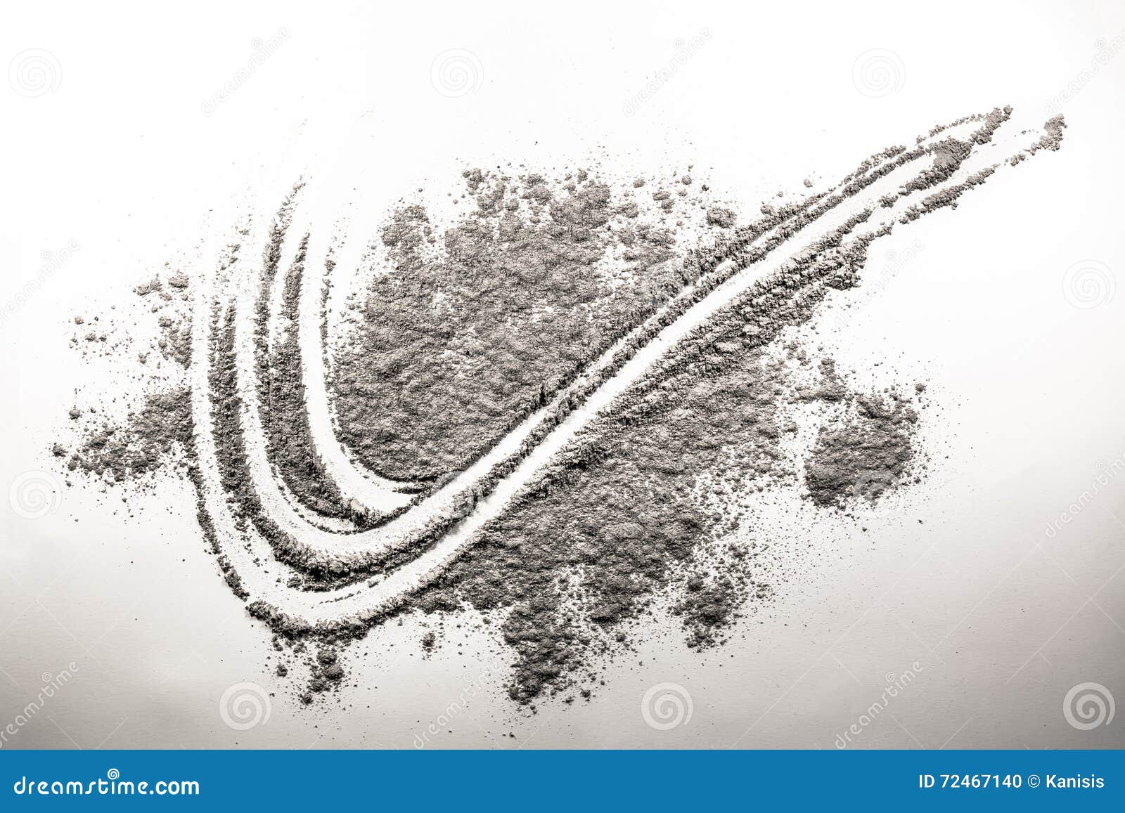 Wave, Wind, Abstract Tracery Shape Drawing in Chaos Ash, Dust Stock ...
