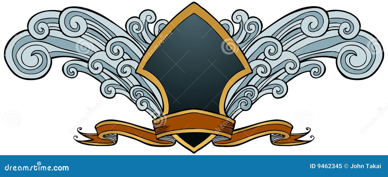 Wave Wind Crest stock vector. Illustration of graphic - 9462345