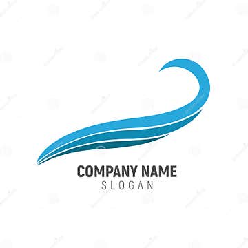 Wave Wing Logo stock vector. Illustration of beach, company - 104035663