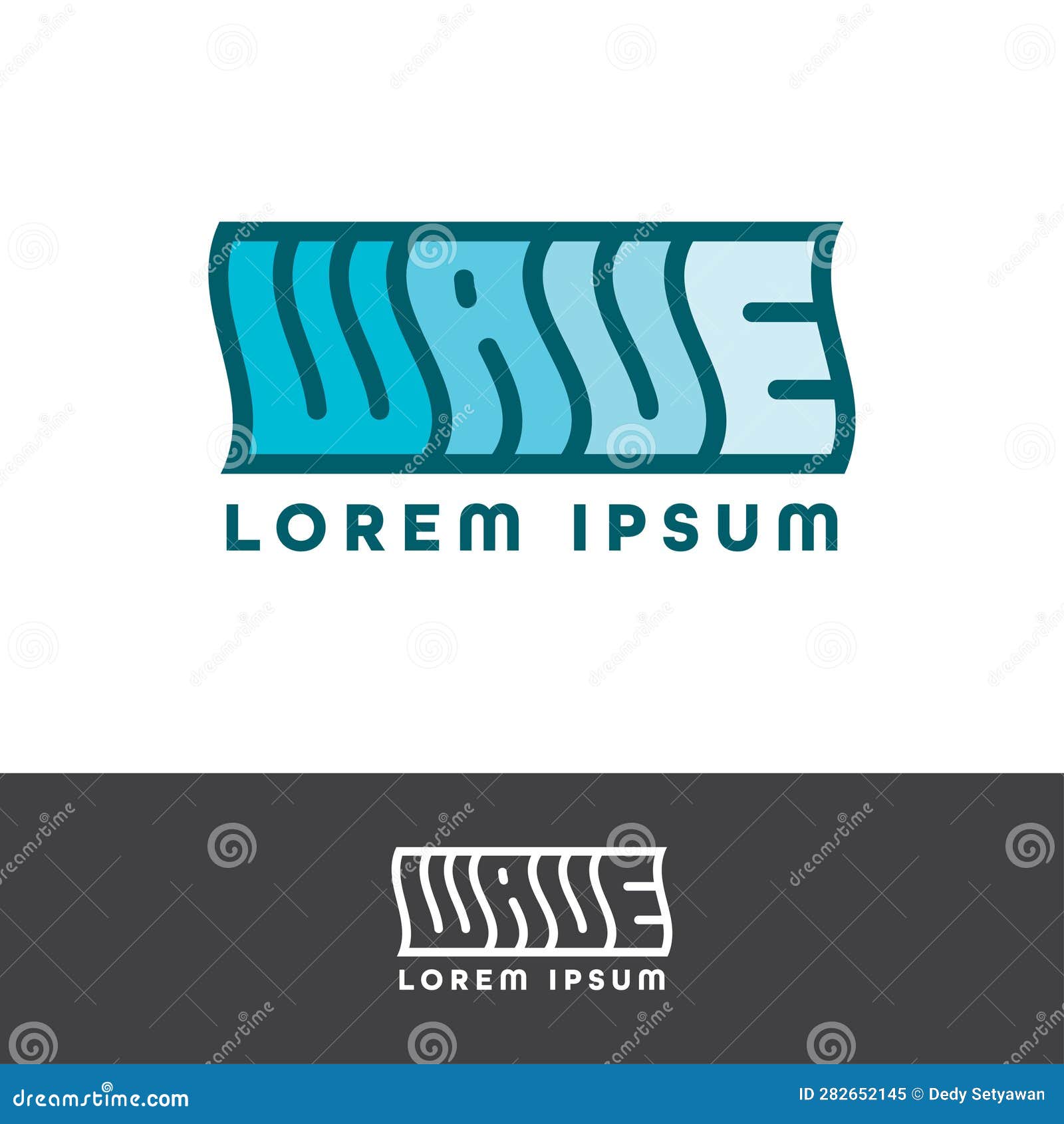 Wave wordmark logo design stock vector. Illustration of isolated ...