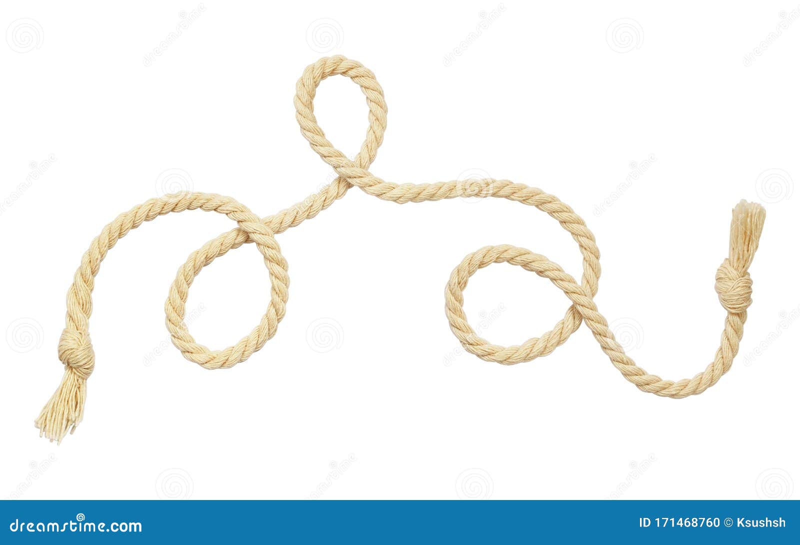 Waved beige rope stock photo. Image of piece, hemp, circle - 171468760