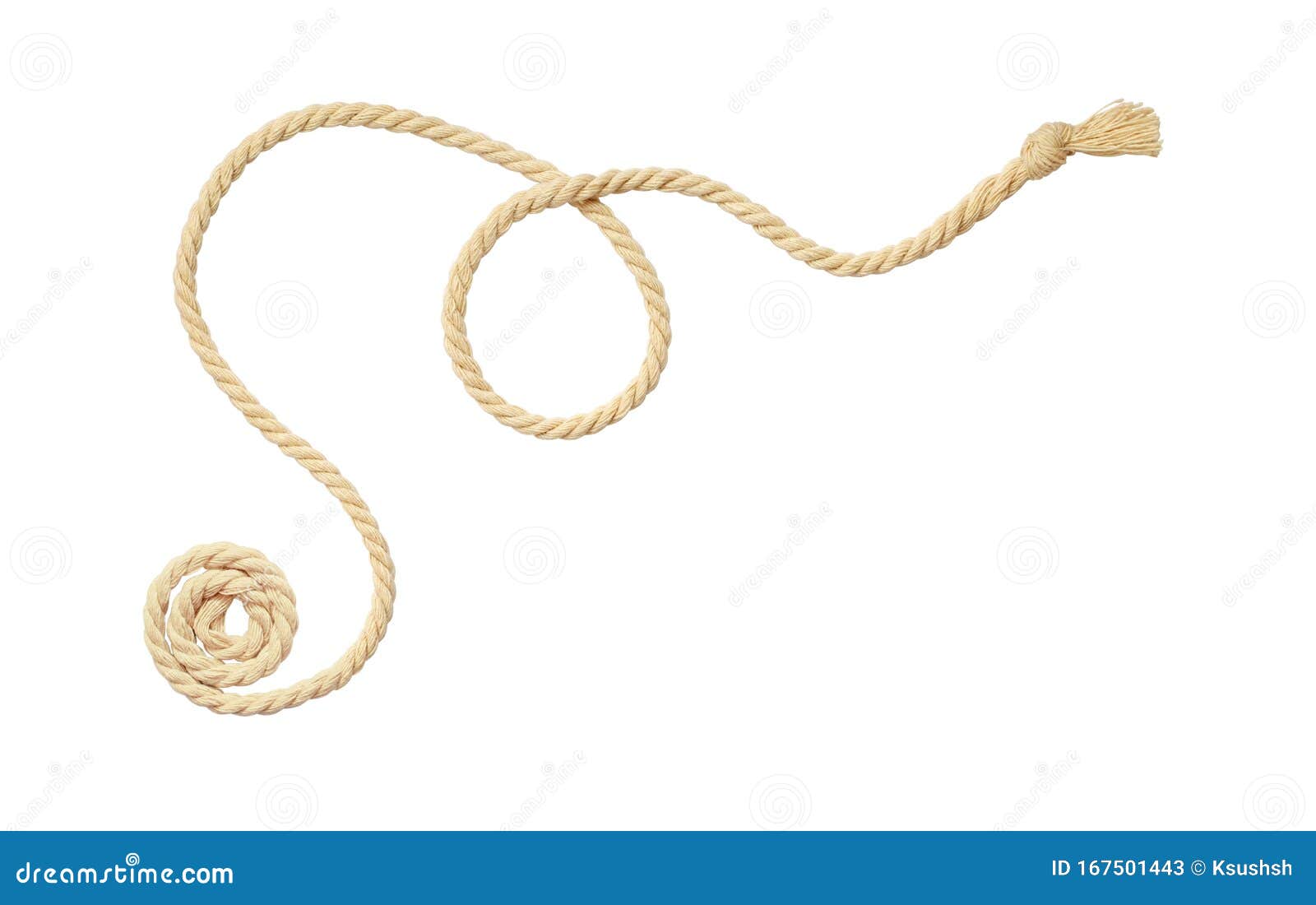 Waved beige rope stock image. Image of loop, line, screwed - 167501443