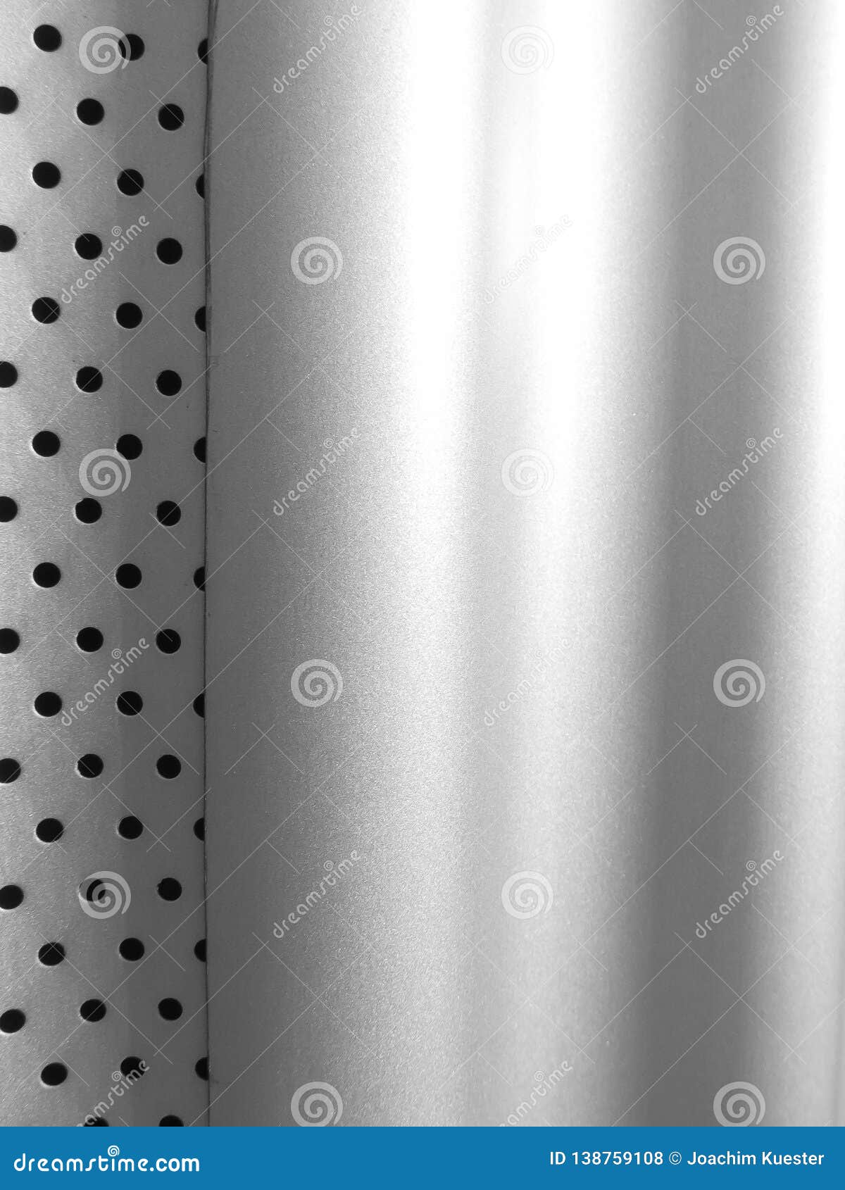 Waved and Perforated Metal Plates Stock Photo - Image of reflection ...
