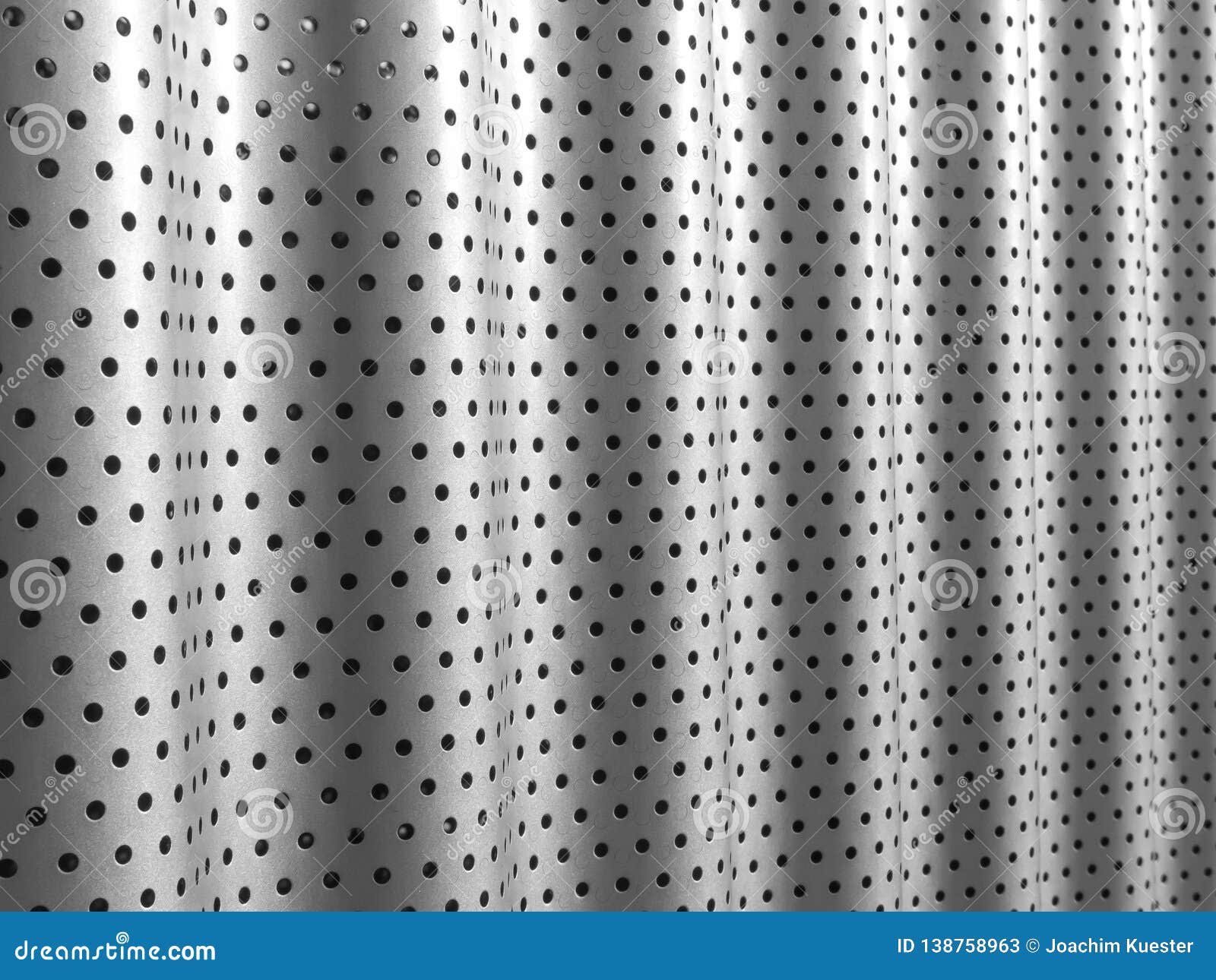 Waved and Perforated Metal Plates Stock Image - Image of brushed ...
