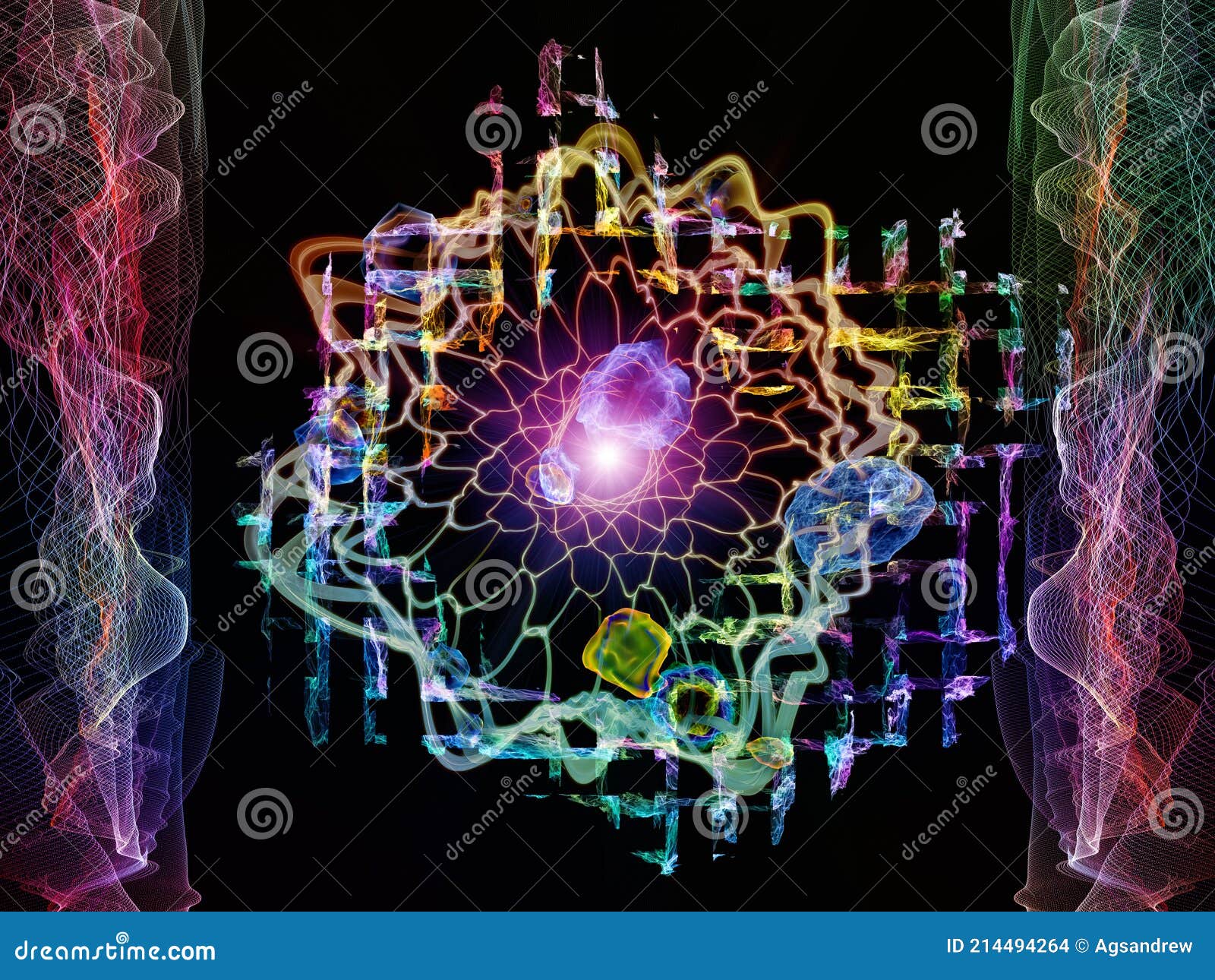 Waveform Arrangement stock illustration. Illustration of fiber - 214494264