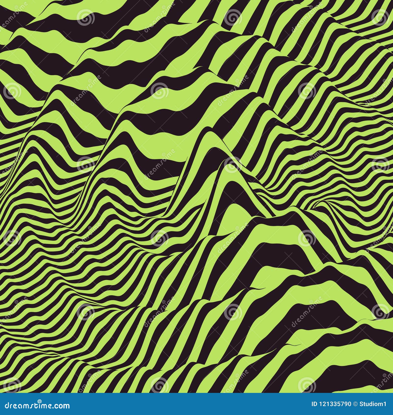 Waveform Background. Dynamic Visual Effect. Surface Distortion. Pattern ...