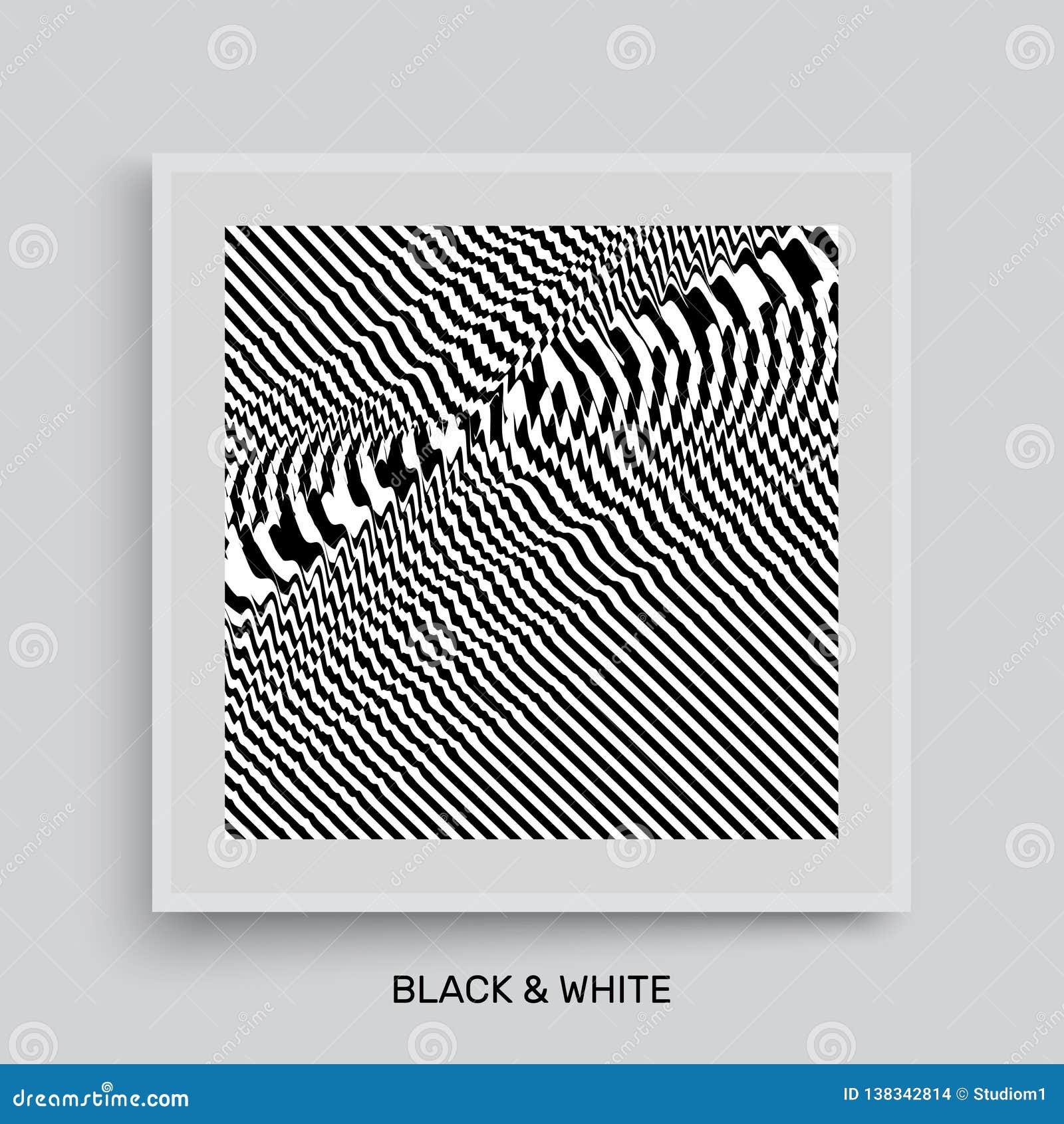 Waveform Background. Surface Distortion. Pattern with Optical Illusion ...