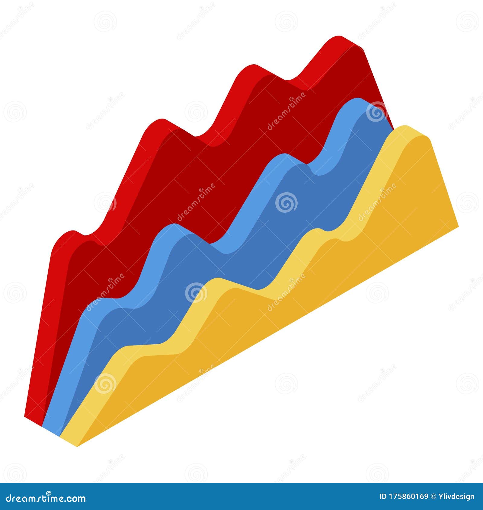 Waveform Graph Icon, Isometric Style Stock Vector - Illustration of ...