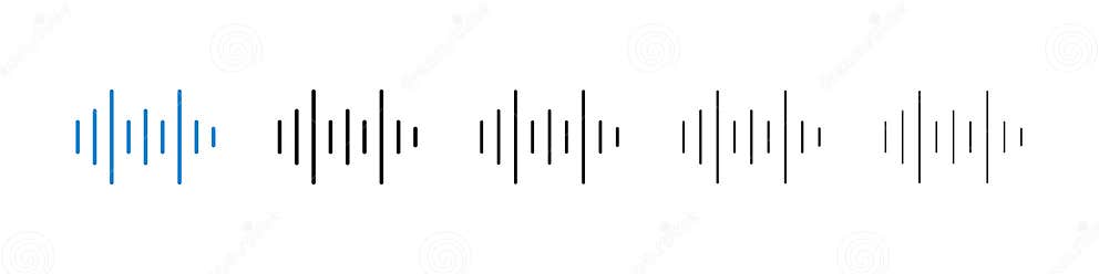 Waveform Icon Isolated on White Background Stock Illustration ...