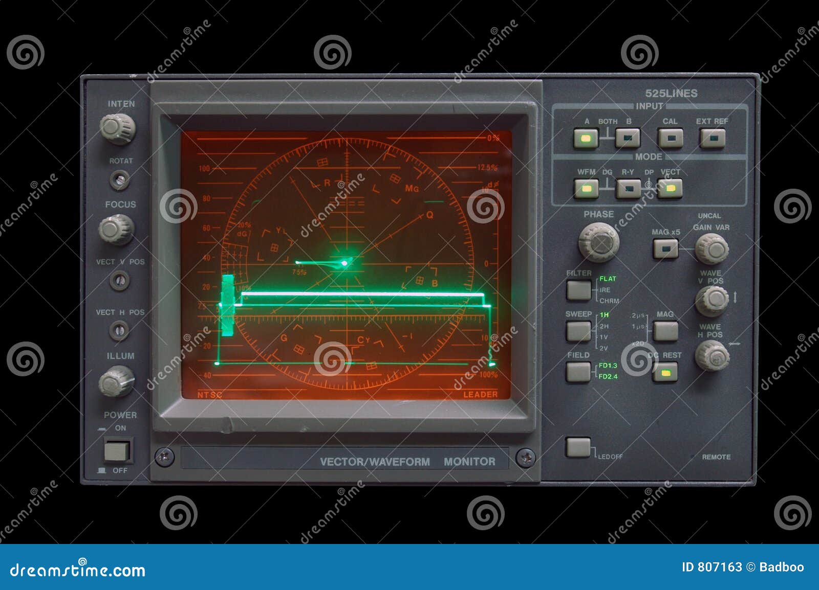 Waveform Monitor stock image. Image of dial, monitor, electronic - 807163