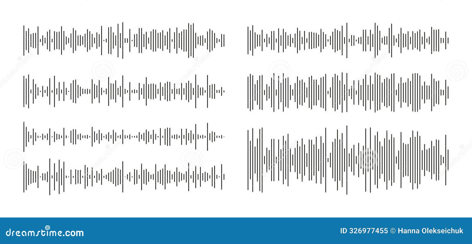 Waveform Patterns. Audio Chat Speech. Equalizer Interface Signs. Voice ...