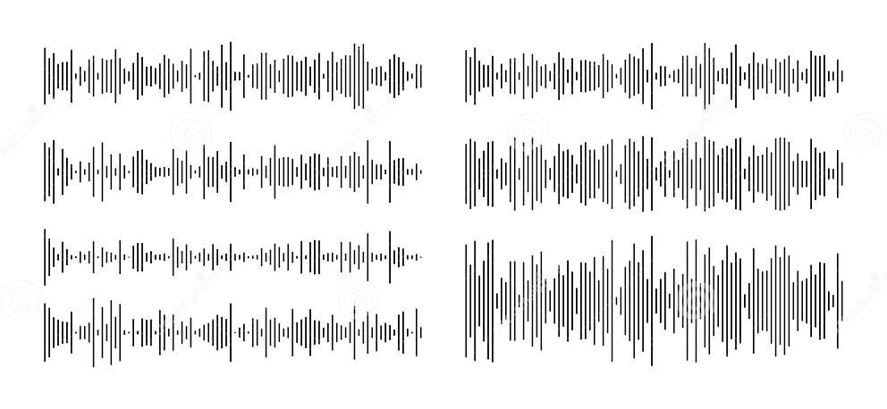 Waveform Patterns. Audio Chat Speech. Equalizer Interface Signs. Voice ...