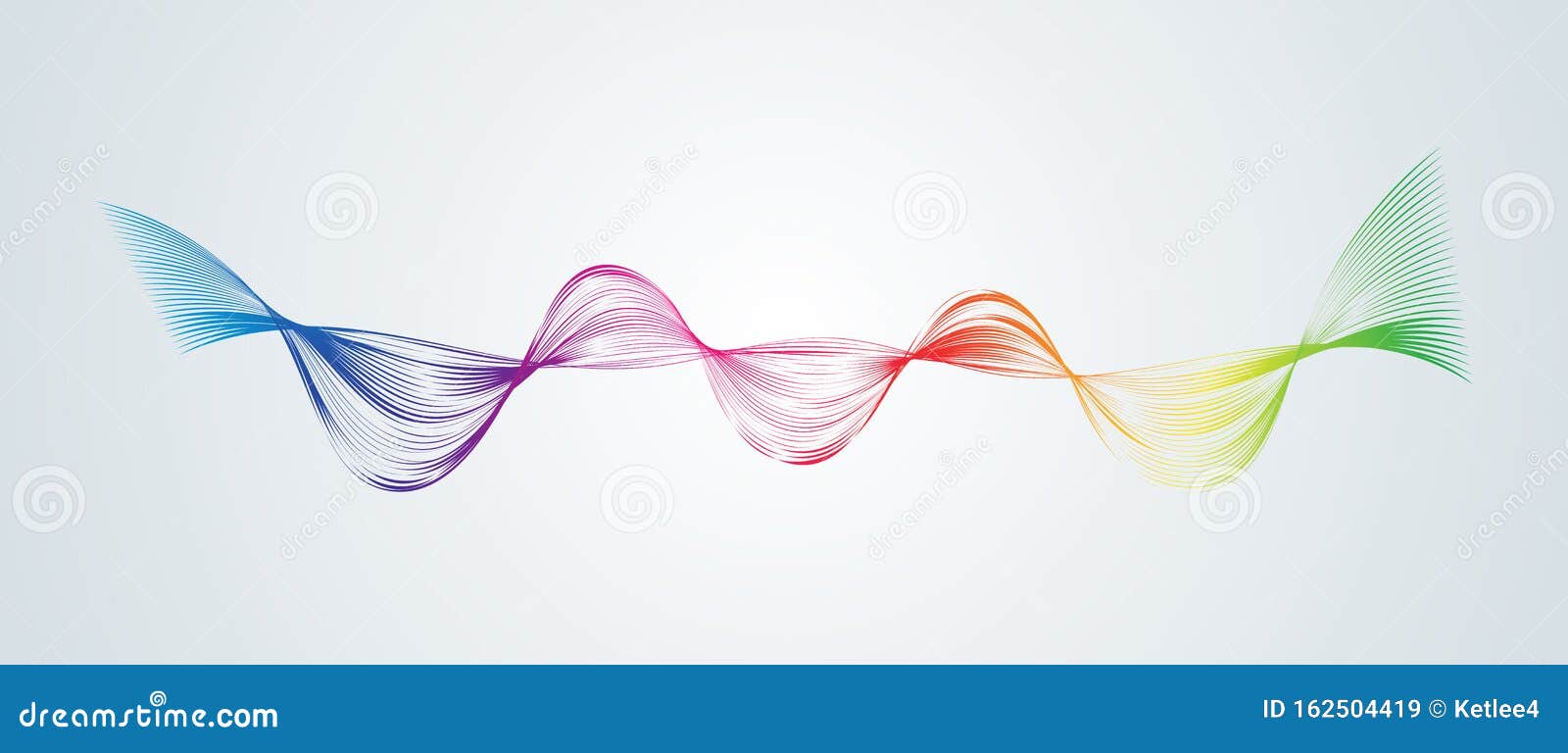 Waveform Smooth Curved Lines Abstract Design Element Technological ...