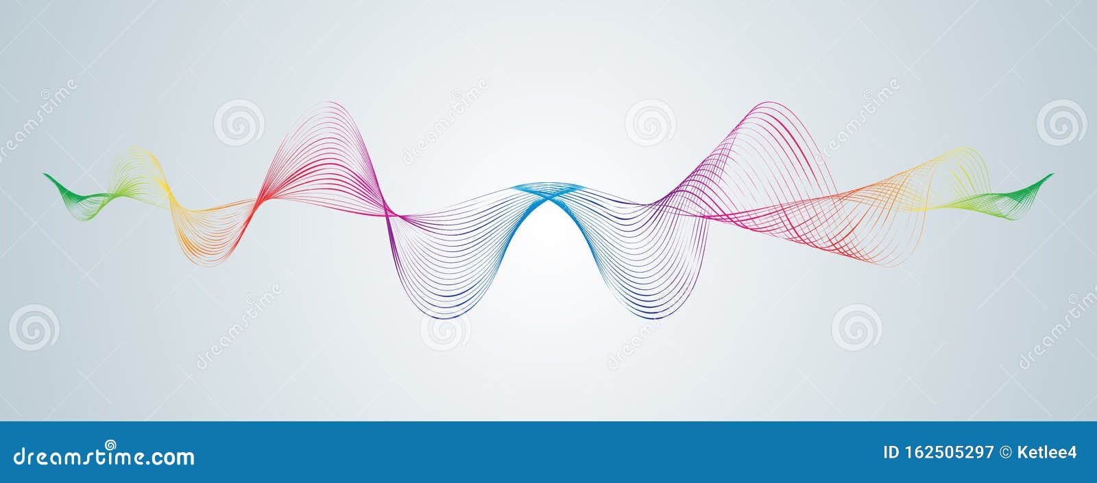 Waveform Smooth Curved Lines Abstract Design Element Technological ...