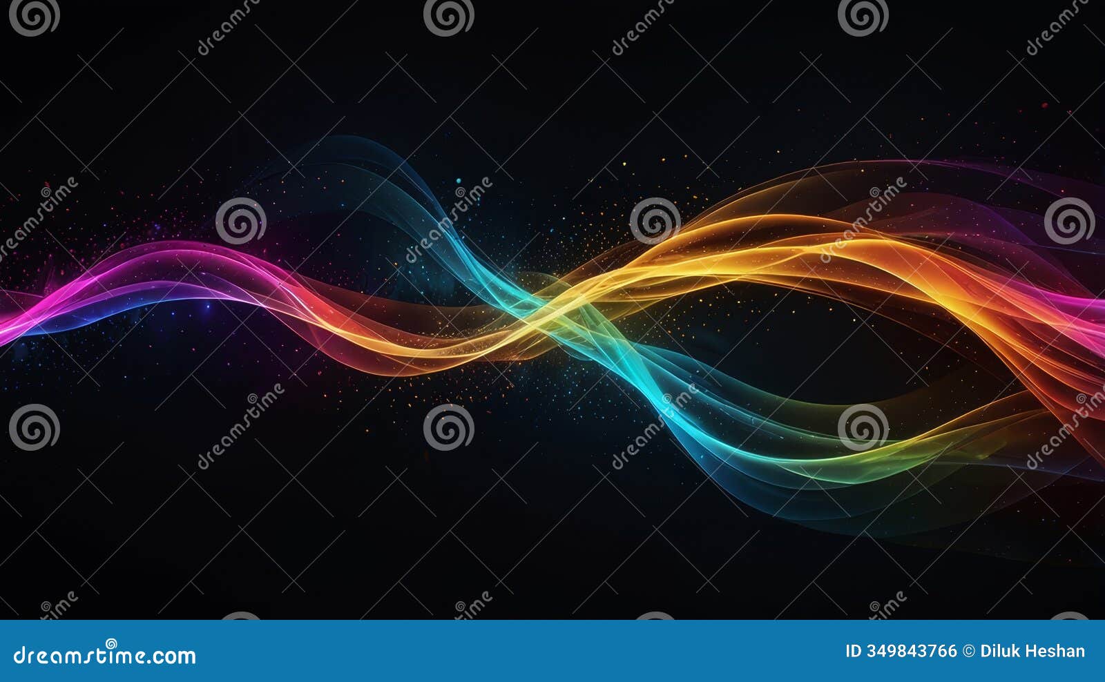 Waveform Smooth Curved Lines Abstract Design Element Technological ...