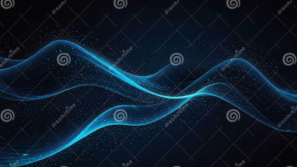 Waveform Smooth Curved Lines Abstract Design Element Technological ...