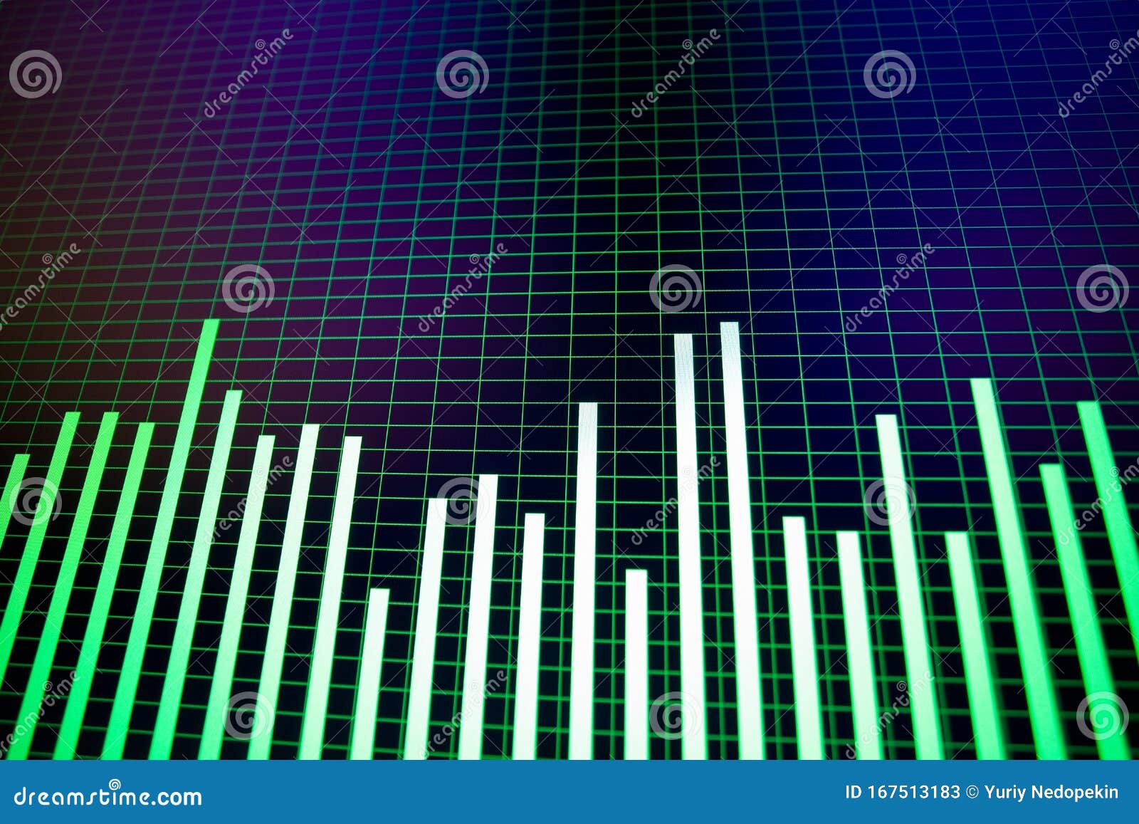 Waveforms and Spectograms on Computer Screen in Details Stock Image ...