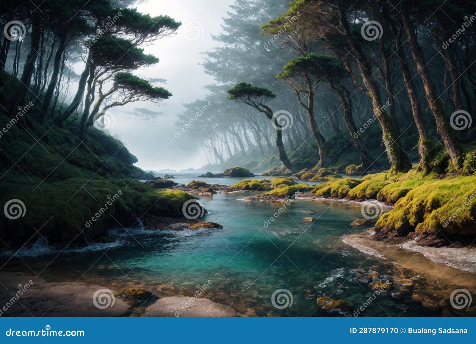 Tidal Forests of Waveleaf stock illustration. Illustration of ...