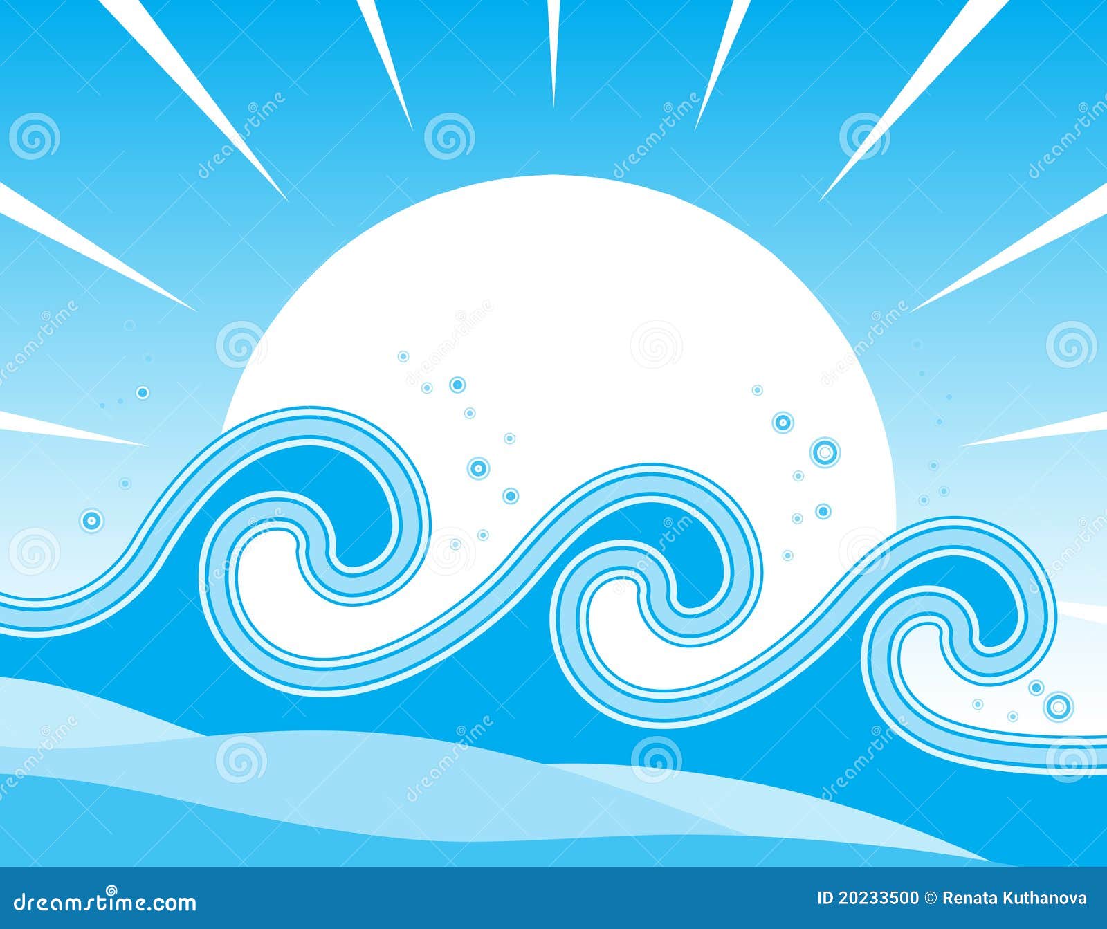 Waves stock vector. Illustration of holiday, sunny, abstract - 20233500