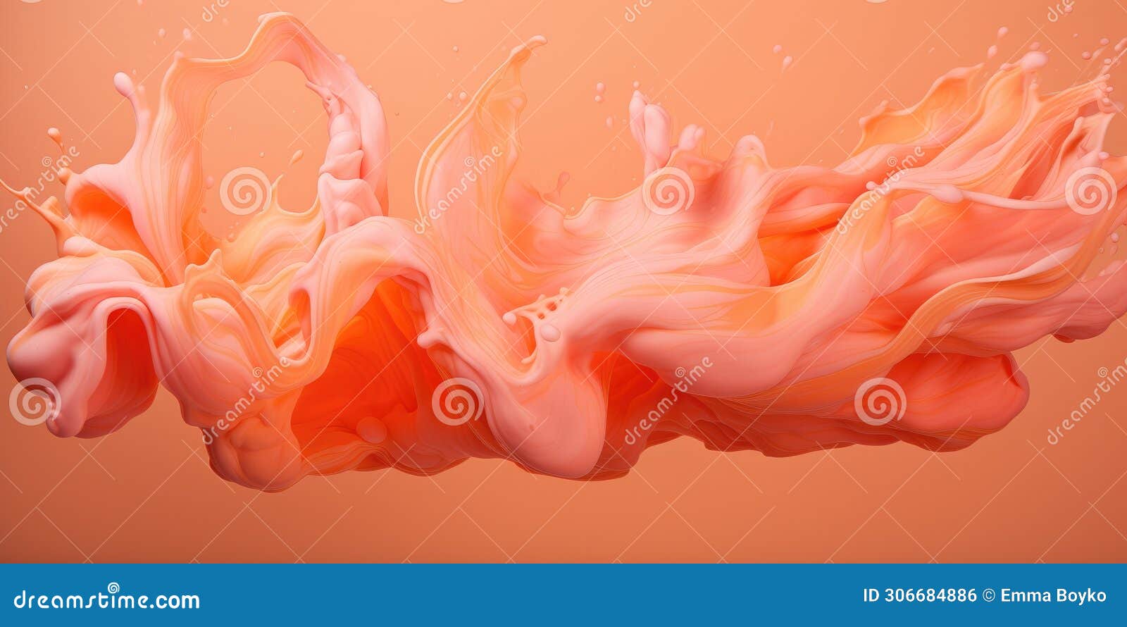 Waves of Abstract Peach Paint, Color, Splashes in 2024 Color ...