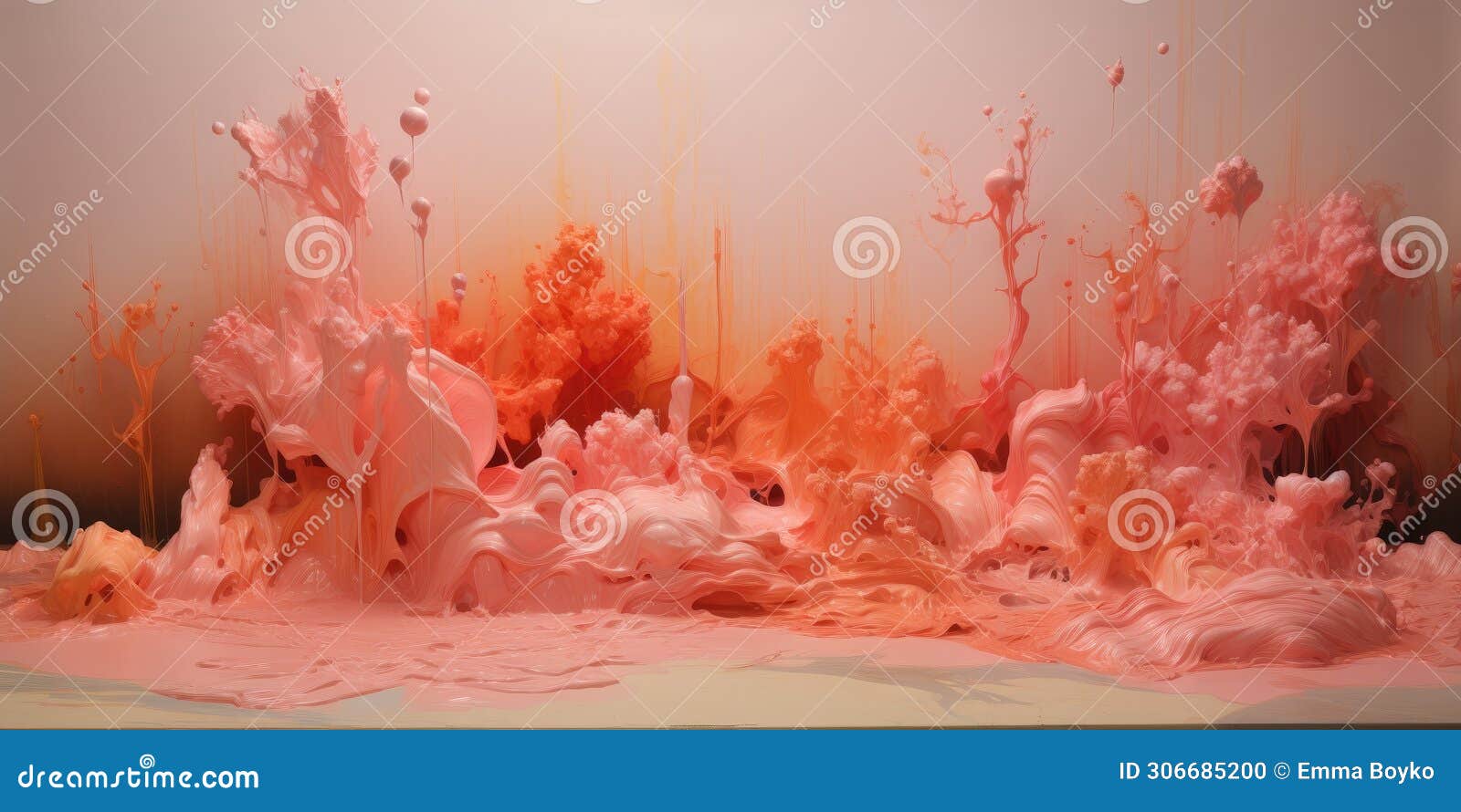 Waves of Abstract Peach Paint, Color, Splashes in 2024 Color ...