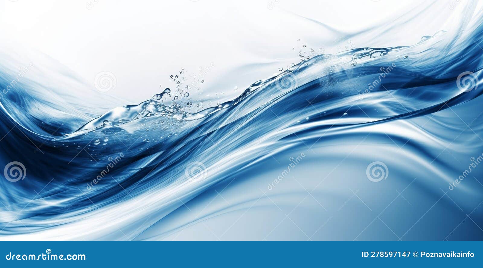 Waves with Abstract White on Soft Light Background. Modern Futuristic ...