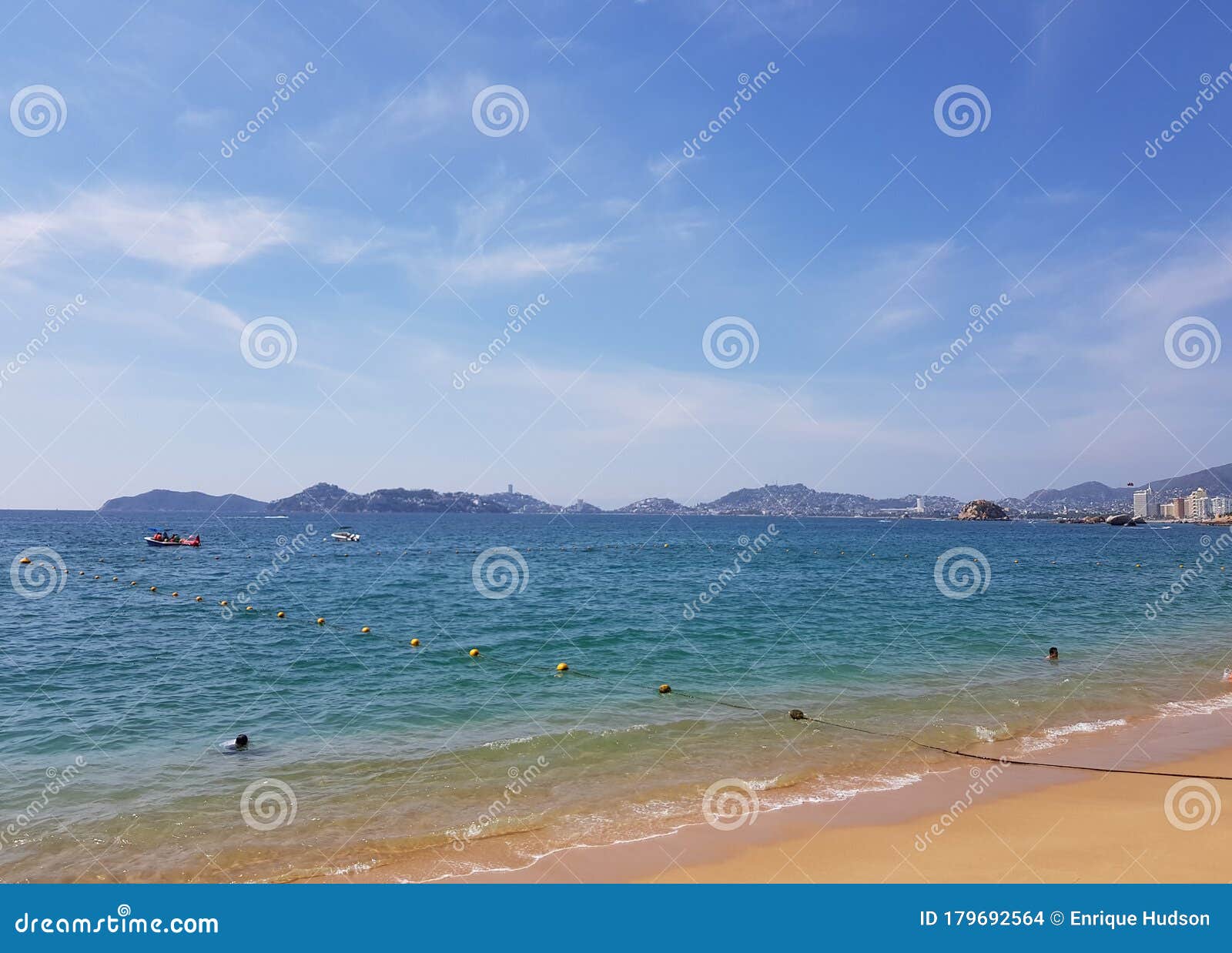 Waves on Acapulco Beach, Pacific Ocean, and Some Clouds Editorial Stock ...
