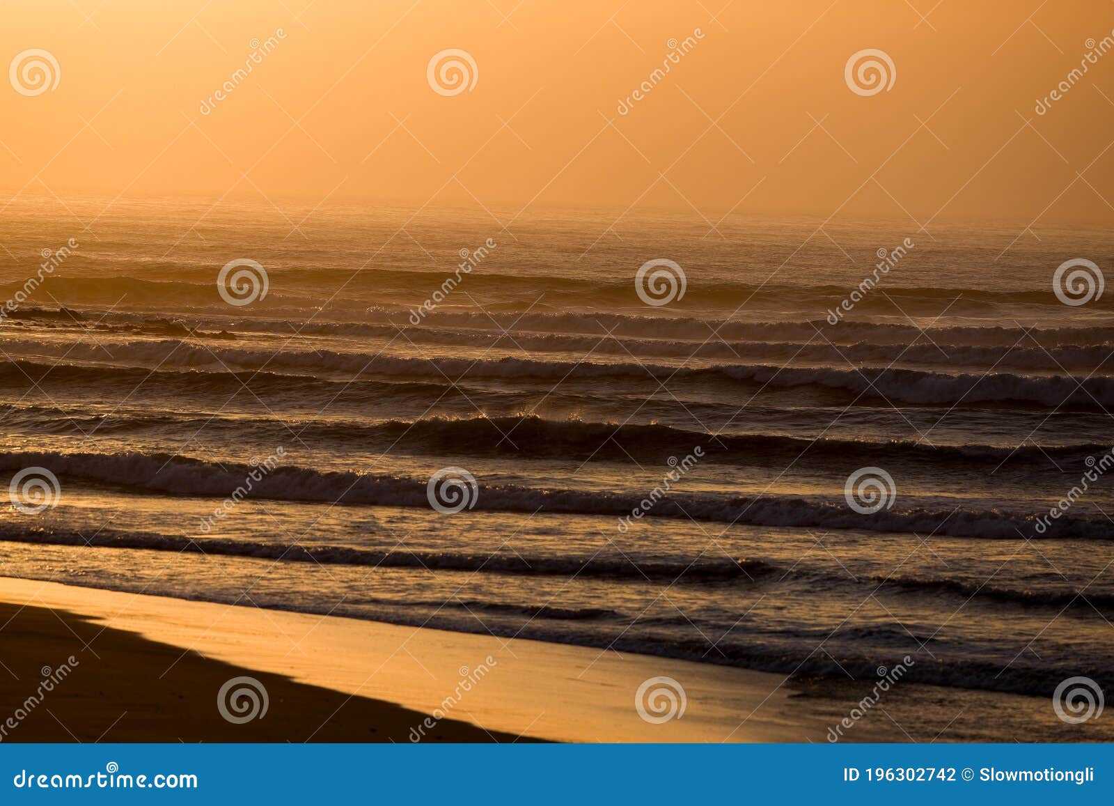 Waves in Atlantic Ocean, Beach at Cape Cross in Namibia Stock Photo ...