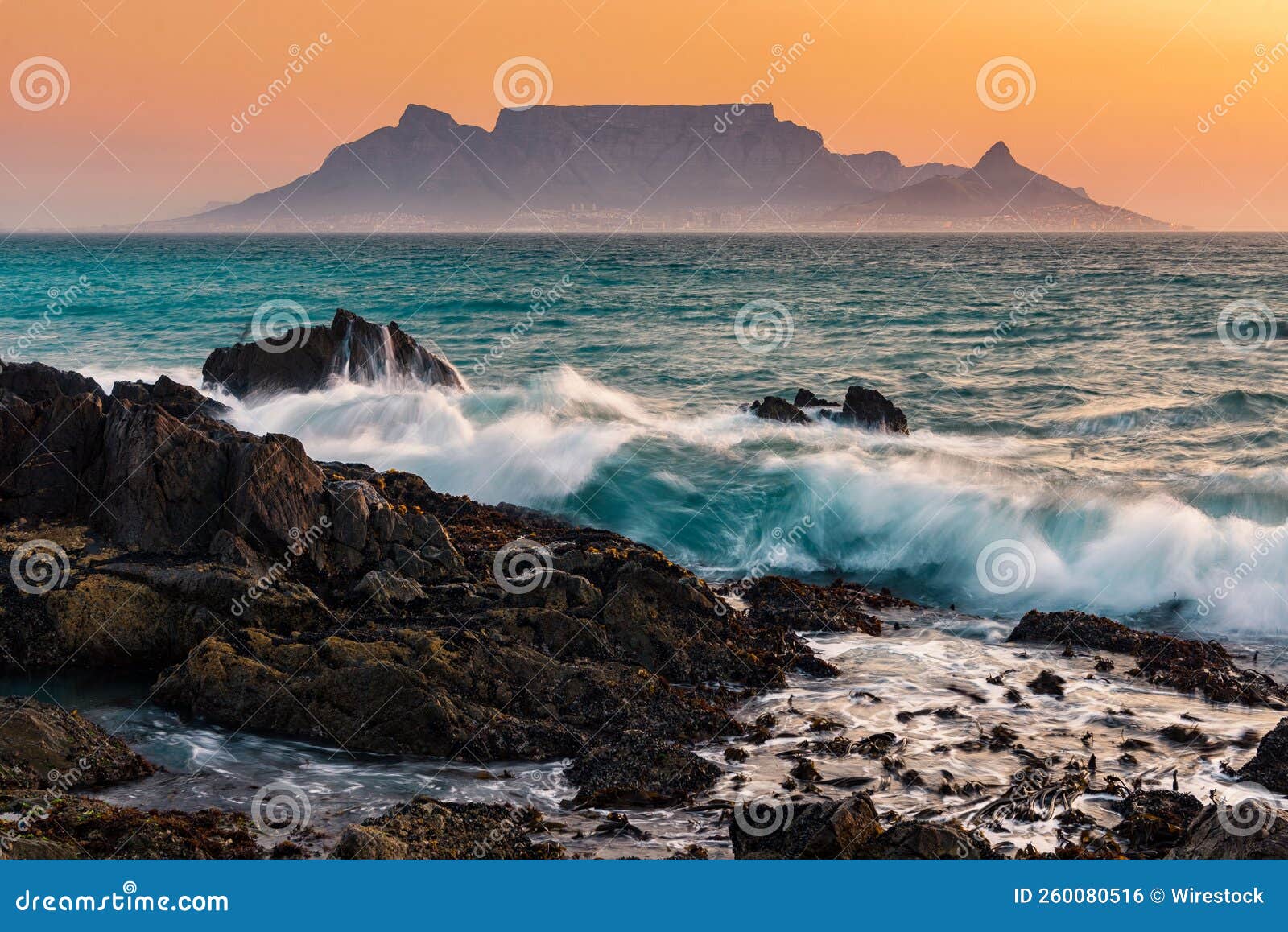 Waves of Atlantic Ocean Splashing the Rocks of the Beach Stock Photo ...
