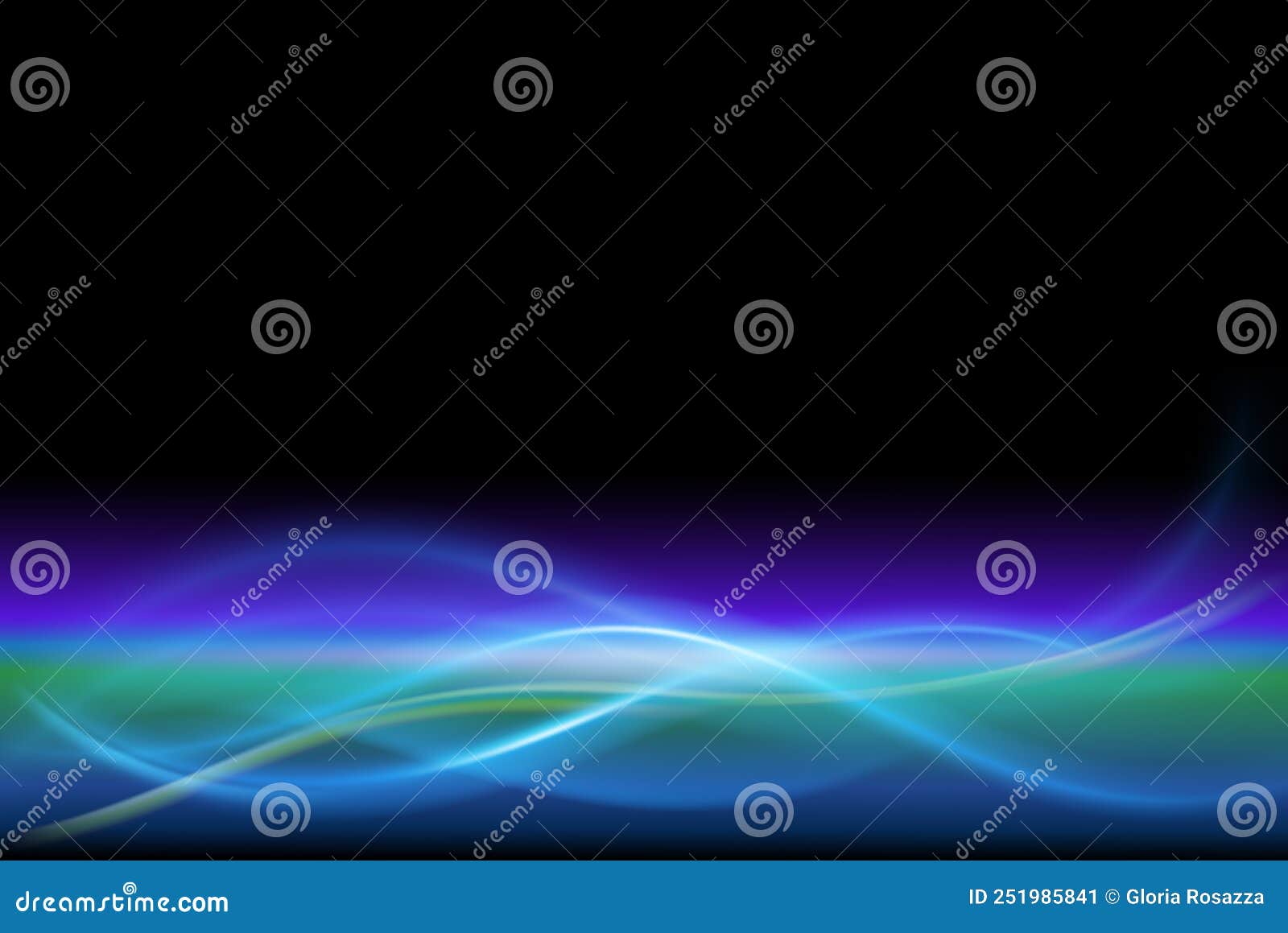 Blue Waves Natural Lights of Universe Image Background Stock Vector ...