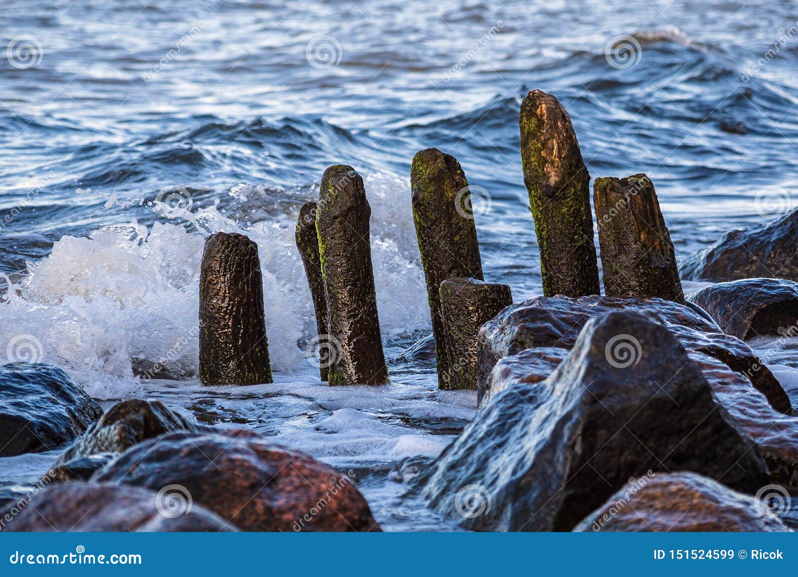 Waves on the Baltic Sea Coast in Heiligendamm, Germany Stock Image ...
