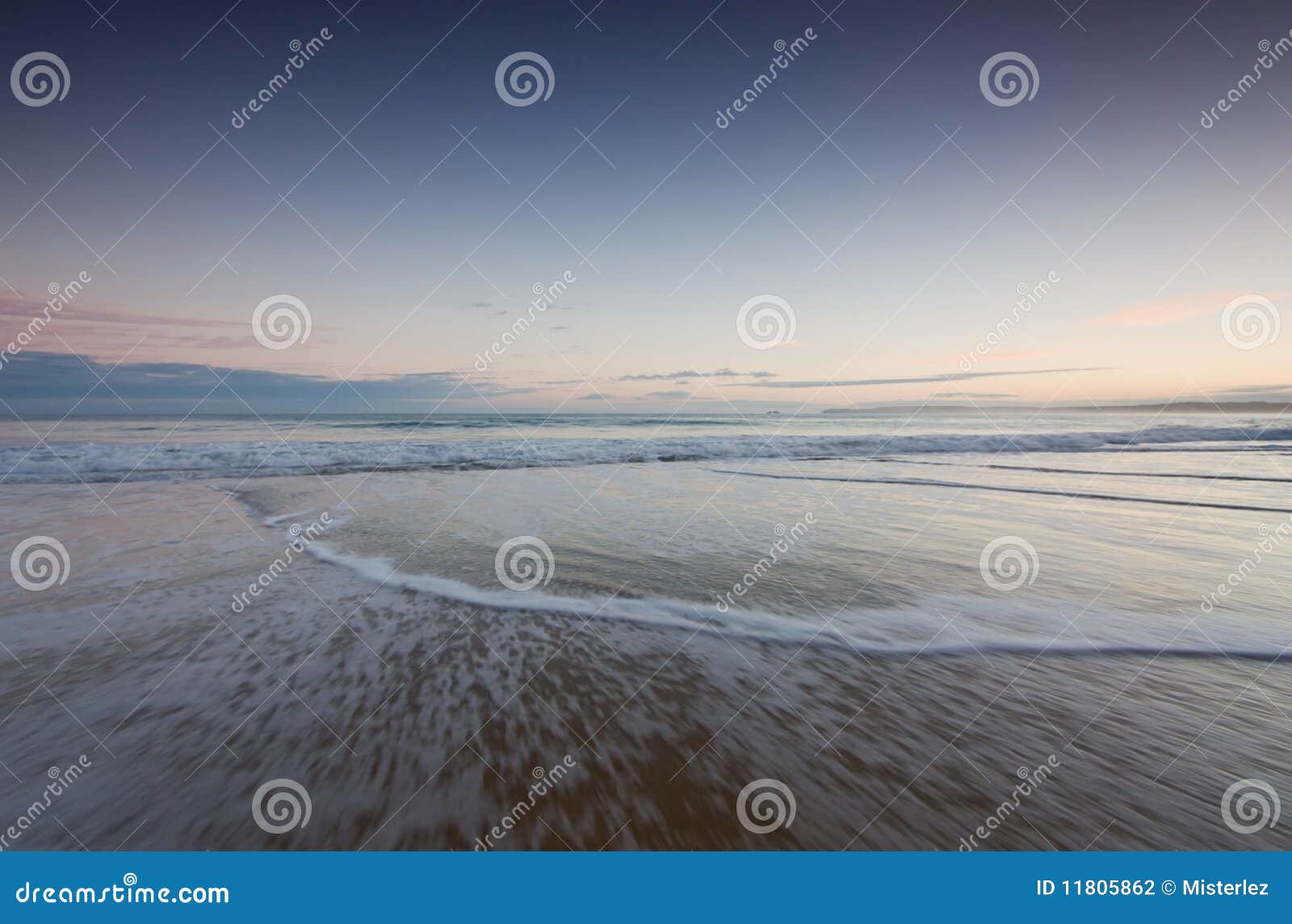 Waves on a Beach at Sunrise Stock Photo - Image of surf, sunrise: 11805862