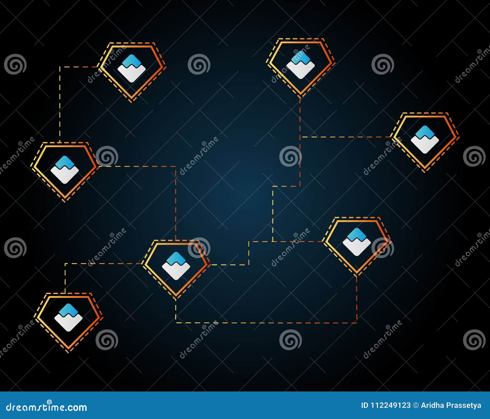 Waves Blockchain Digital Technology Style Background Editorial Stock Photo - Illustration of ...