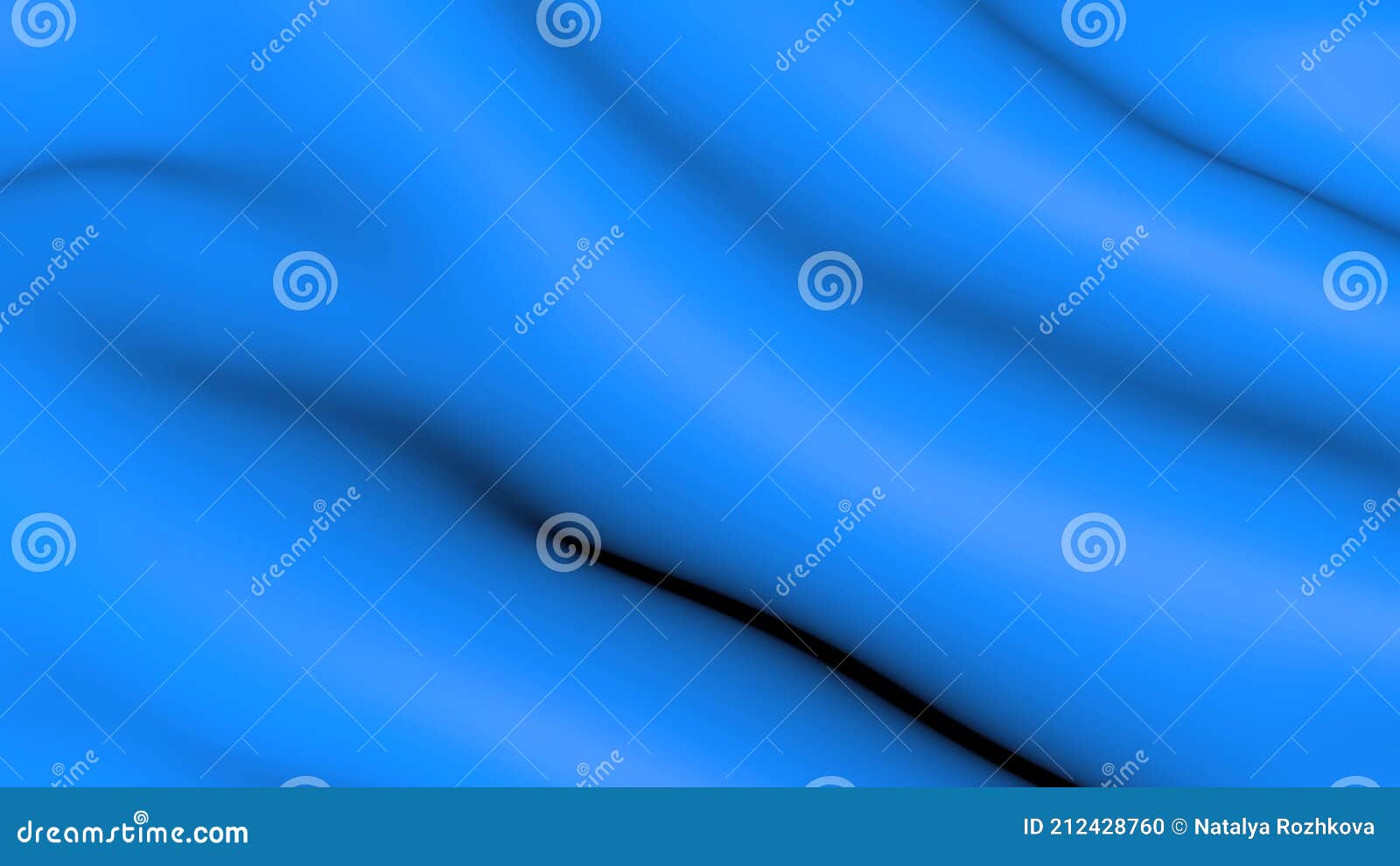 Waves of Blue Cloth from the Blowing Wind Stock Illustration ...