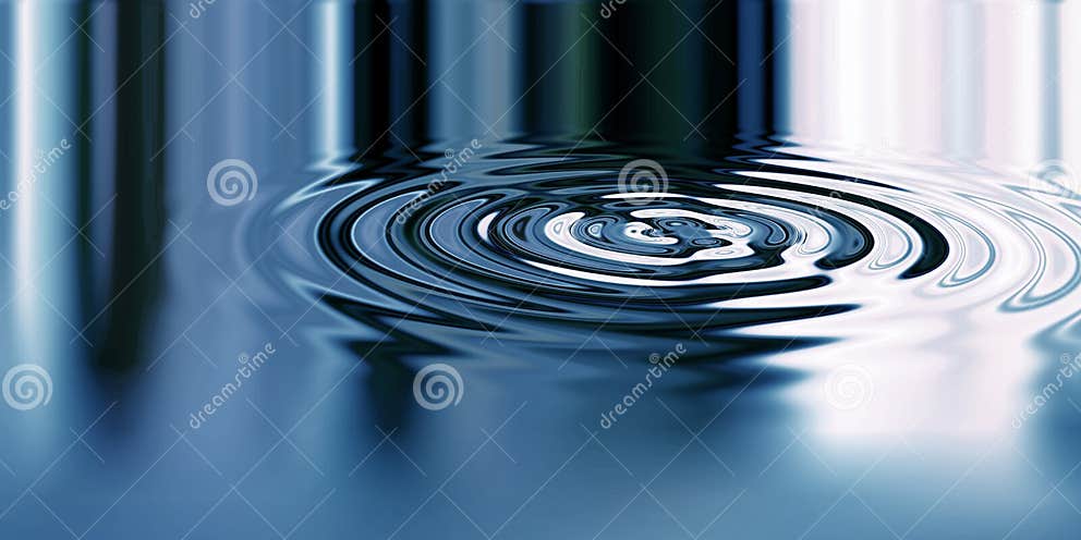 Waves, Blue and Design with Water Drop Pattern with Mockup for 3d ...