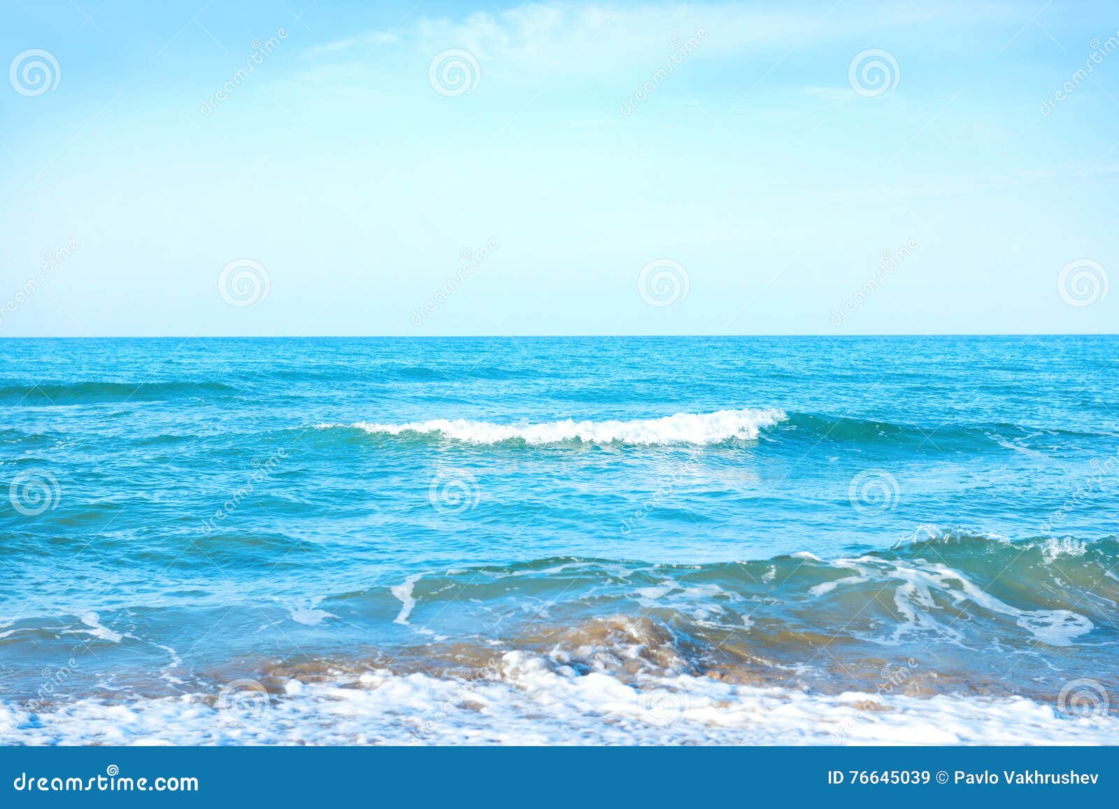 Waves on the blue sea stock image. Image of natural, clear - 76645039