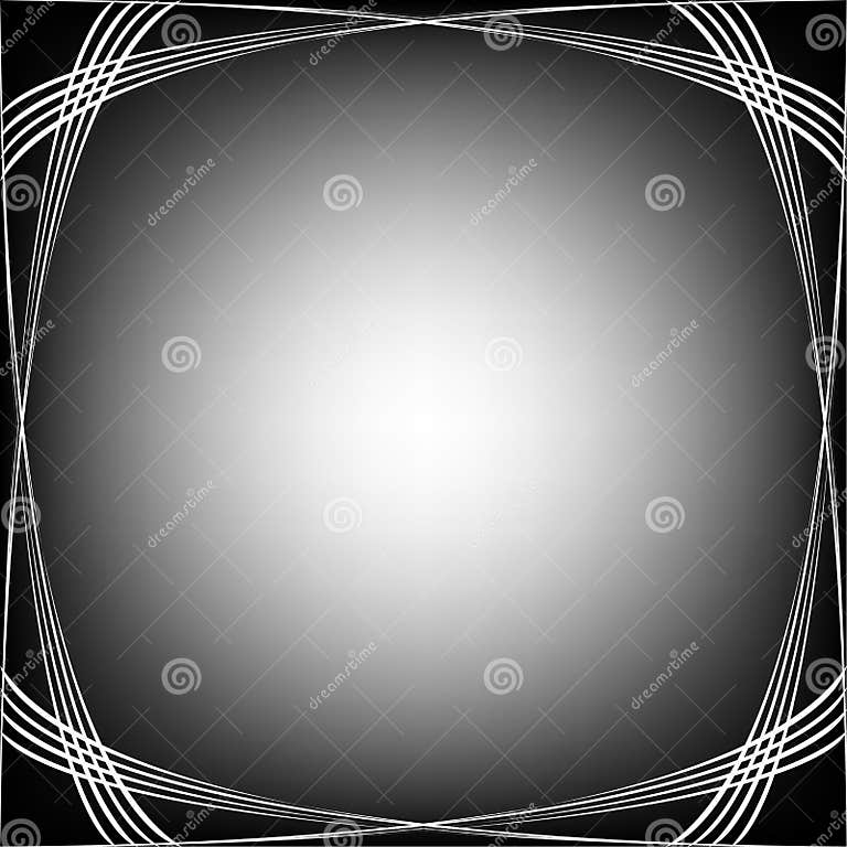 Waves Border White on Black Stock Vector - Illustration of modern ...