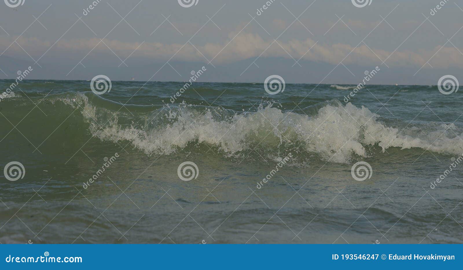 Waves Break on the Beach and Rocks Stock Image - Image of sand ...