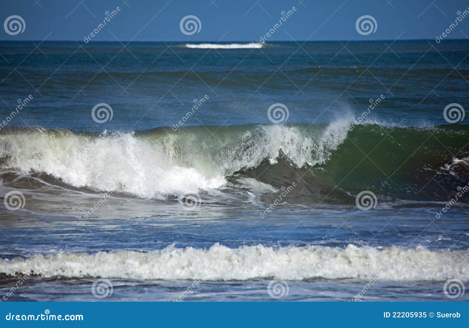 Waves Breaking stock image. Image of swell, ocean, surf - 22205935